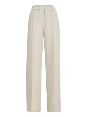 Brunello Cucinelli Elasticated-waistband Trousers - Neutrals