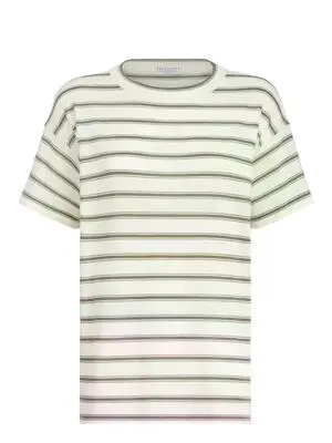 Brunello Cucinelli Striped T-shirt - Neutrals