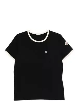 Moncler Logo Embroidery Pocket T-shirt - Black