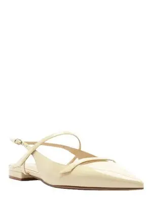 ALEXANDRE BIRMAN Tita Pointed-toe Slingback Flat - Creamy
