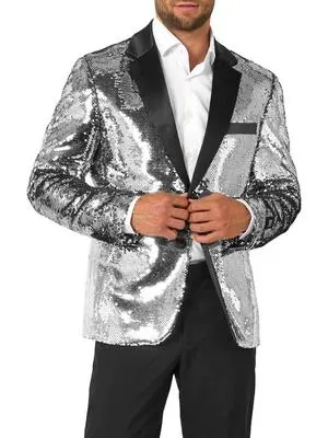 Opposuits Sequin Dinner Jacket - Silver