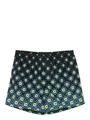 Casablanca Monogram-print Swim Short - Black