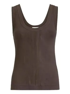 Brunello Cucinelli Ribbed Top - Brown