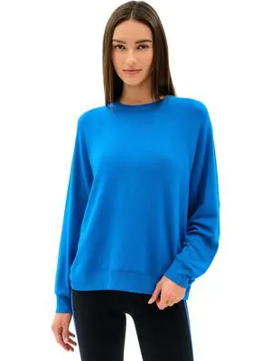 Splits59 Oversized Fleece Crewneck Pullover - Classic Blue