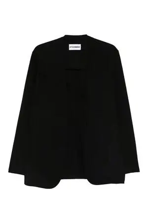 Attachment Open Front Knitwear - Black
