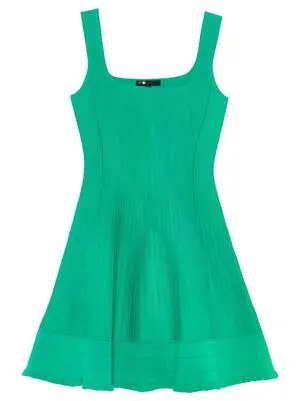 Maje Square-neck Mini Dress - Green