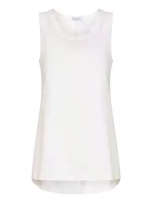 GLORIA COELHO Round-neck Sleeveless Blouse - White
