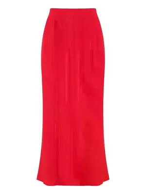 GLORIA COELHO X Isabella Fiorentino Split Midi Skirt - Red