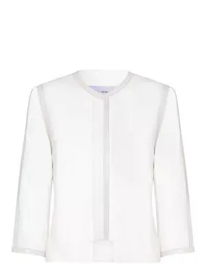 GLORIA COELHO Trim-detail Jacket - White