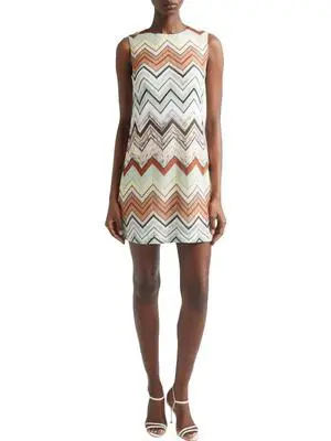 Missoni Zigzag Knit Minidress - Blue Orange Green Tones