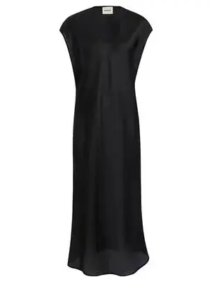 Khaite Midi Dress With Scoop Neck - Black