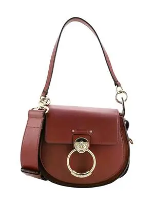 Chloé Tess Small Leather Shoulder Bag - Brown