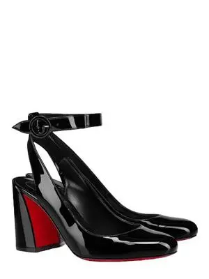 CHRISTIAN LOUBOUTIN Miss Sab Slingback Pump - Black/lin Black