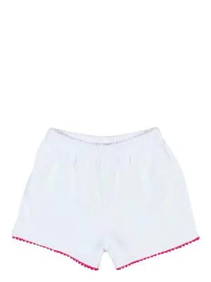 FLORENCE EISEMAN Terry Shorts With Pom Poms - White
