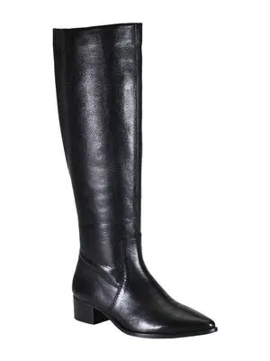 DIBA TRUE Dig Ital Leather Knee High Boots By - Black