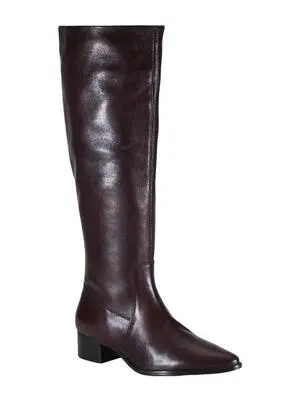 DIBA TRUE Dig Ital Leather Knee High Boots By - Deep Cherry
