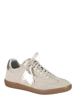 DIBA TRUE Suede Lace-up Sneakers - Shell/platino