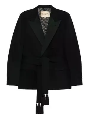 Valentino Garavani Double-breasted Tassel Blazer - Black