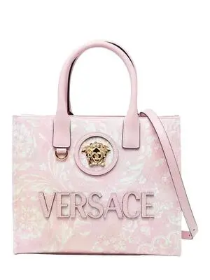 Versace La Medusa Printed Tote Bag - Pink