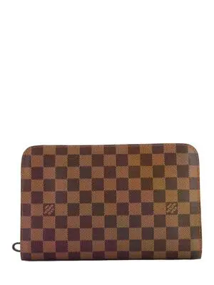 LOUIS VUITTON Pochette Saint Louis Damier Clutch - Brown