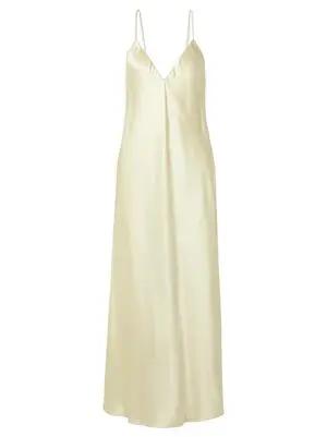 Khaite Taja Satin Maxi Dress - Yellow