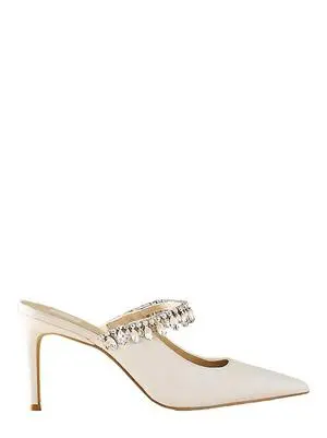 Dolce Vita Keli Crystal Satin Heels Ivory