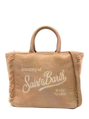 MC2 SAINT BARTH Mini Embroidered Tote Bag - Neutrals