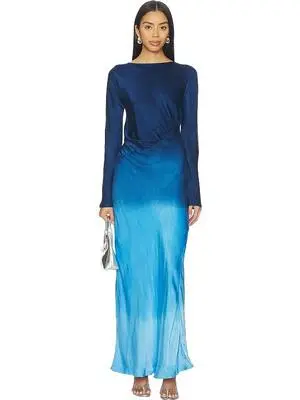 SWF Fluid Drape Maxi Dress - Blue