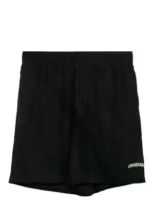 Casablanca Volcano Silk Shorts - Black