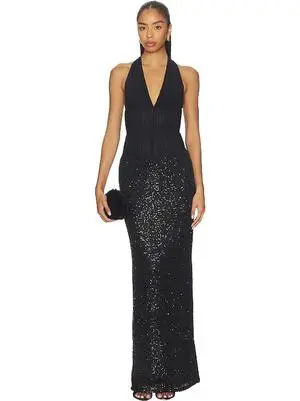LOVERS AND FRIENDS Anneliese Gown - Black