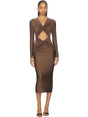 SEROYA Maida Dress - Sable Brown