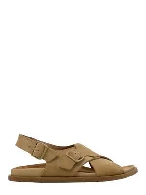 Camper Buckle Strap Sandals - Brown