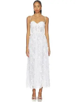 Retrofete Noema Lace Dress - White & Silver