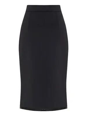 GLORIA COELHO Midi Skirt - Black