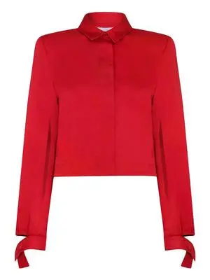 GLORIA COELHO X Isabella Fiorentino Colla Shirt - Red