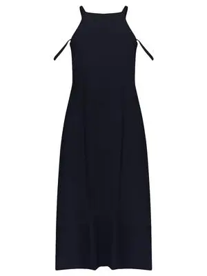 GLORIA COELHO Square-neck Midi Dress - Black