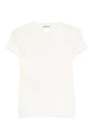 Dkny Logo-jacquard T-shirt - Neutrals
