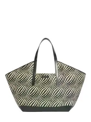 Marni Raffia-effect Tote Bag - Black