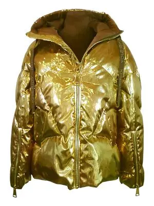 Khrisjoy Hooded Puffer Jacket - Gold