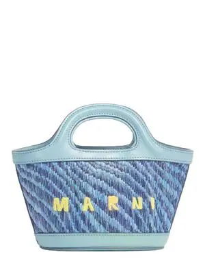 Marni Logo-embroidered Tote Bag - Blue