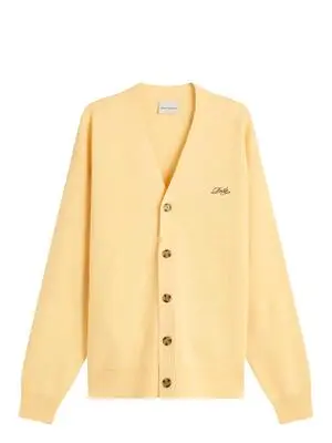 Drole De Monsieur Logo Cardigan - Light Yellow