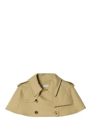 Burberry Cotton Gabardine Capelet - Hamper Beige