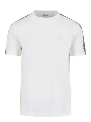 Burberry Check' Crew Neck T-shirt - White