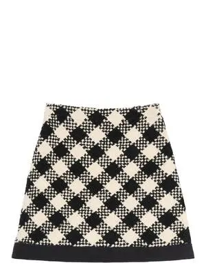 Valentino Garavani Tweed A-line Mini Skirt - Ivory