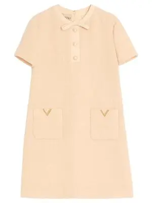 Valentino Garavani Virgin Wool-blend Mini Dress - Nude