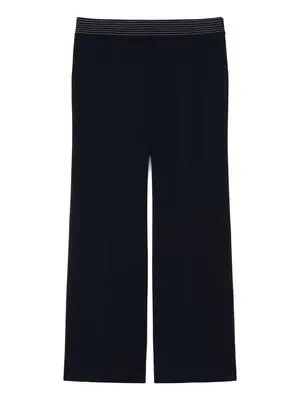 Marina Rinaldi Cady Embroidered Trousers - Blue