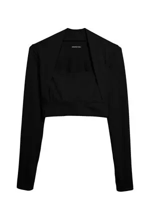 SISTERLY TRIBE Long Sleeve Bolero Top - Black