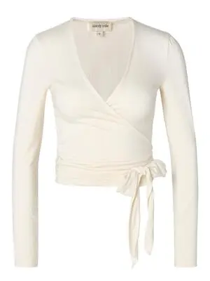 SISTERLY TRIBE Soft Ballet Wrap Top - Offwhite