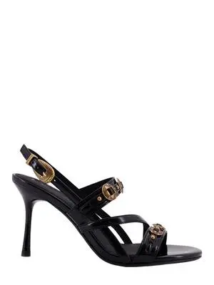 Pinko Vanda Leather Sandals - Black