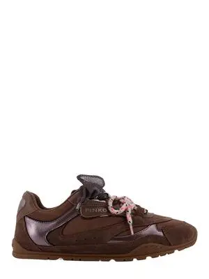 Pinko Yulia Suede Sneakers - Brown